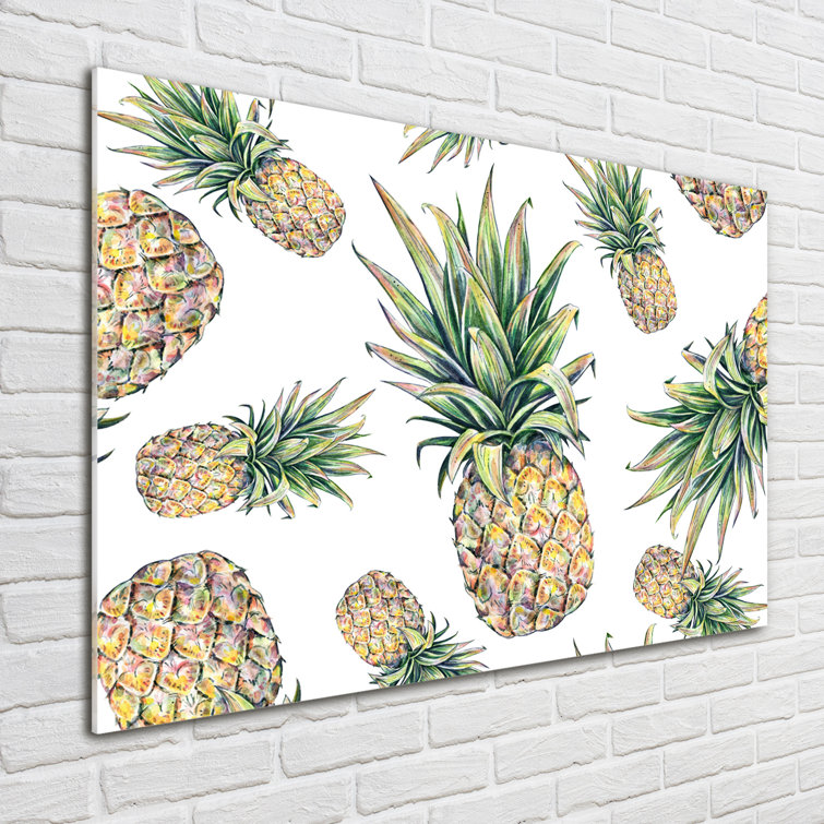 Bay Isle Home Pineapples - No Frame Art Prints on Glass | Wayfair.co.uk